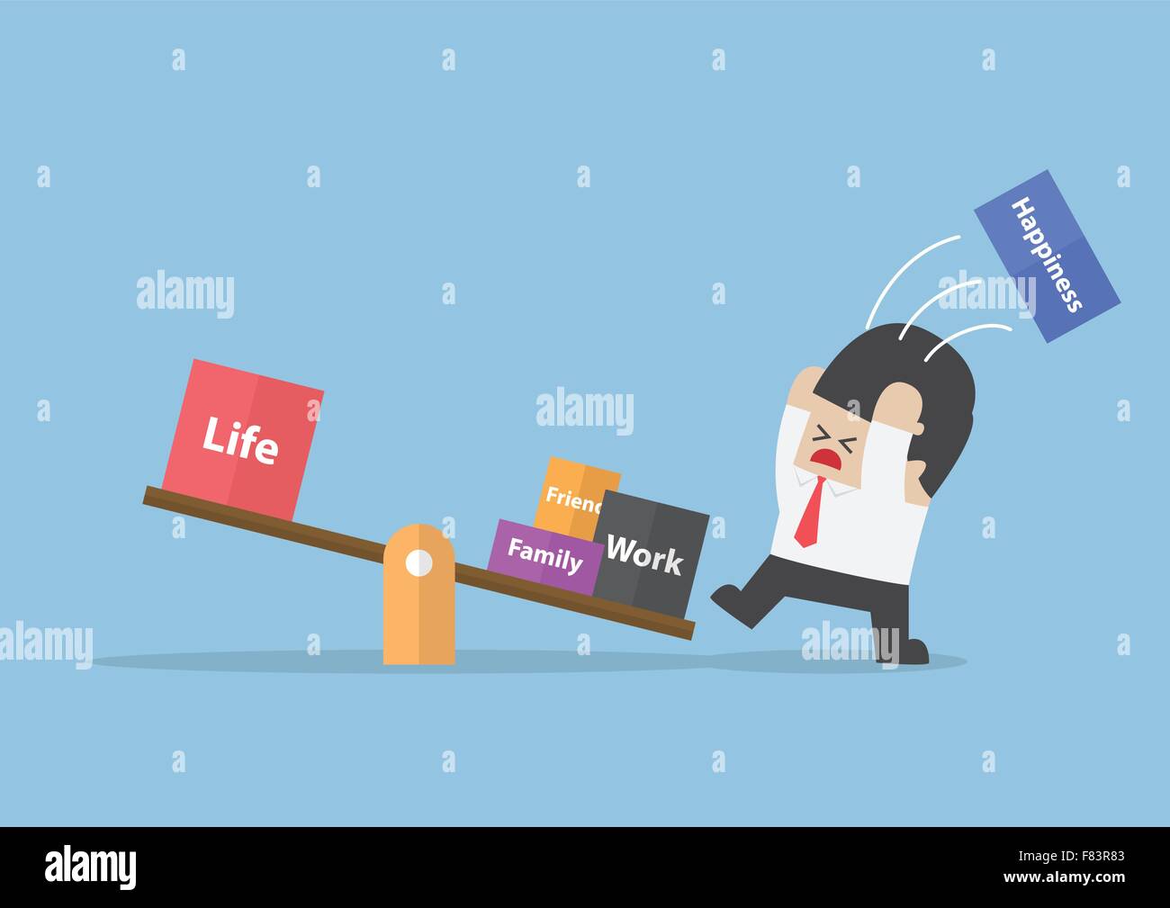 Work life balance cartoon hi-res stock photography and images - Alamy