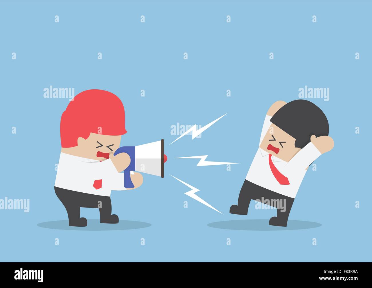 Cartoon illustration man screaming loud hi-res stock photography and ...