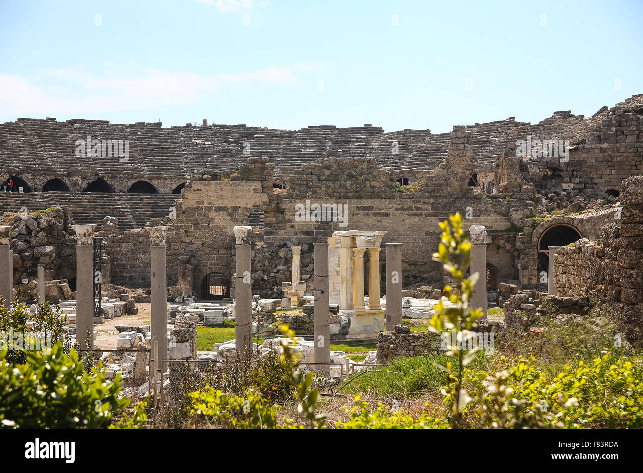 Ancient Side ruins in Turkey Kemer Antalya Stock Photo - Alamy