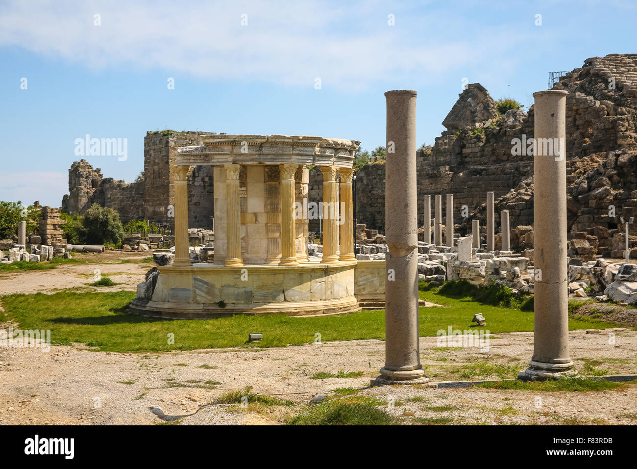 Ancient Side ruins in Turkey Kemer Antalya Stock Photo - Alamy