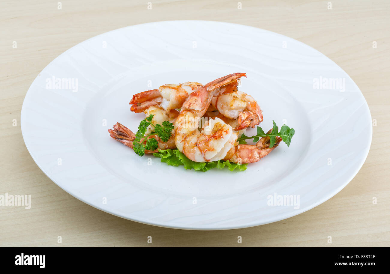 Roasted Tiger shrimps cocktail with herbs and spices Stock Photo - Alamy