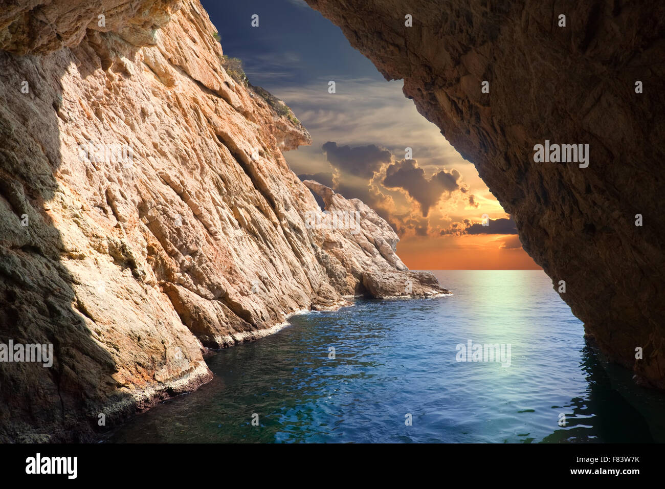 Inside view of mainsail in rising. Nature composition Stock Photo - Alamy