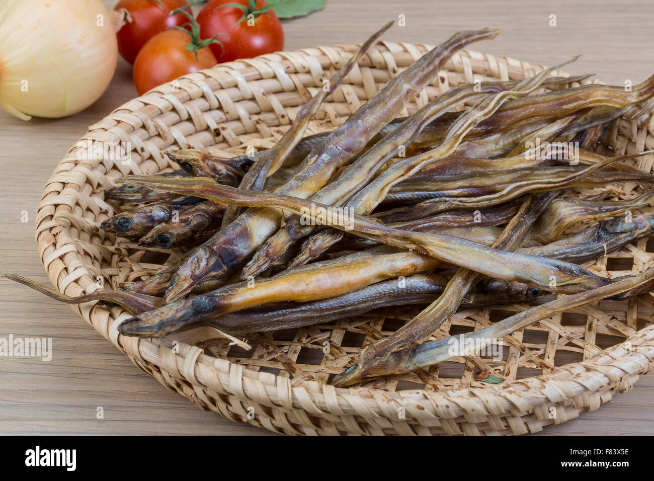 Dry salted fish - soft traditional snack for beer Stock Photo - Alamy