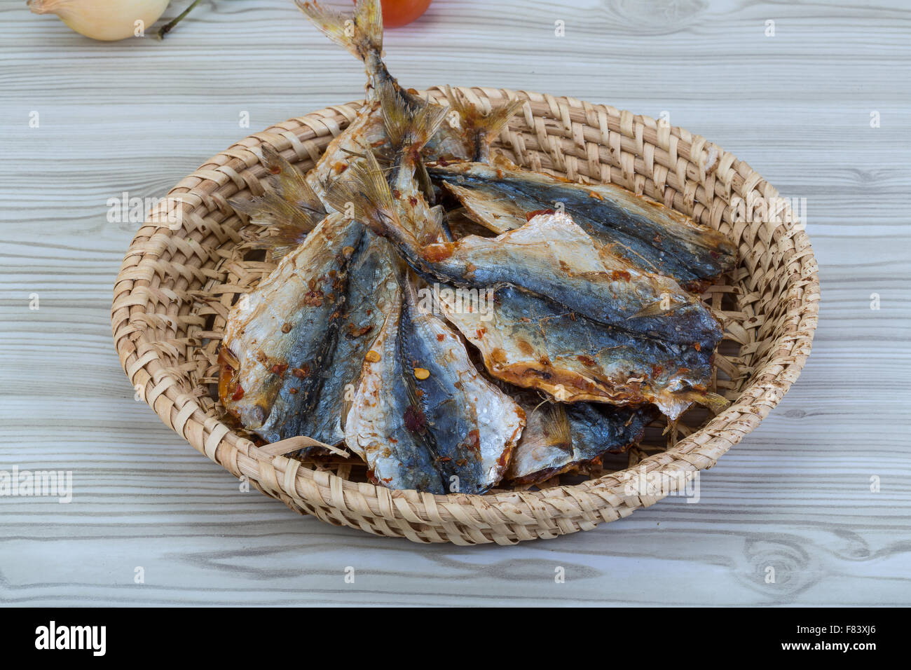 Dry salted fish - soft traditional snack for beer Stock Photo - Alamy