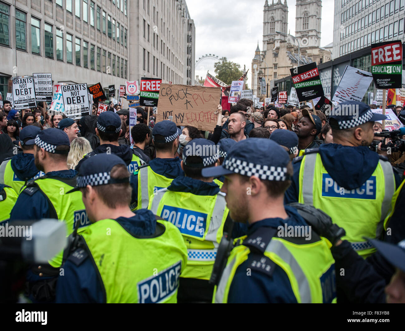 Arrests made as students clash with police during a protest against ...