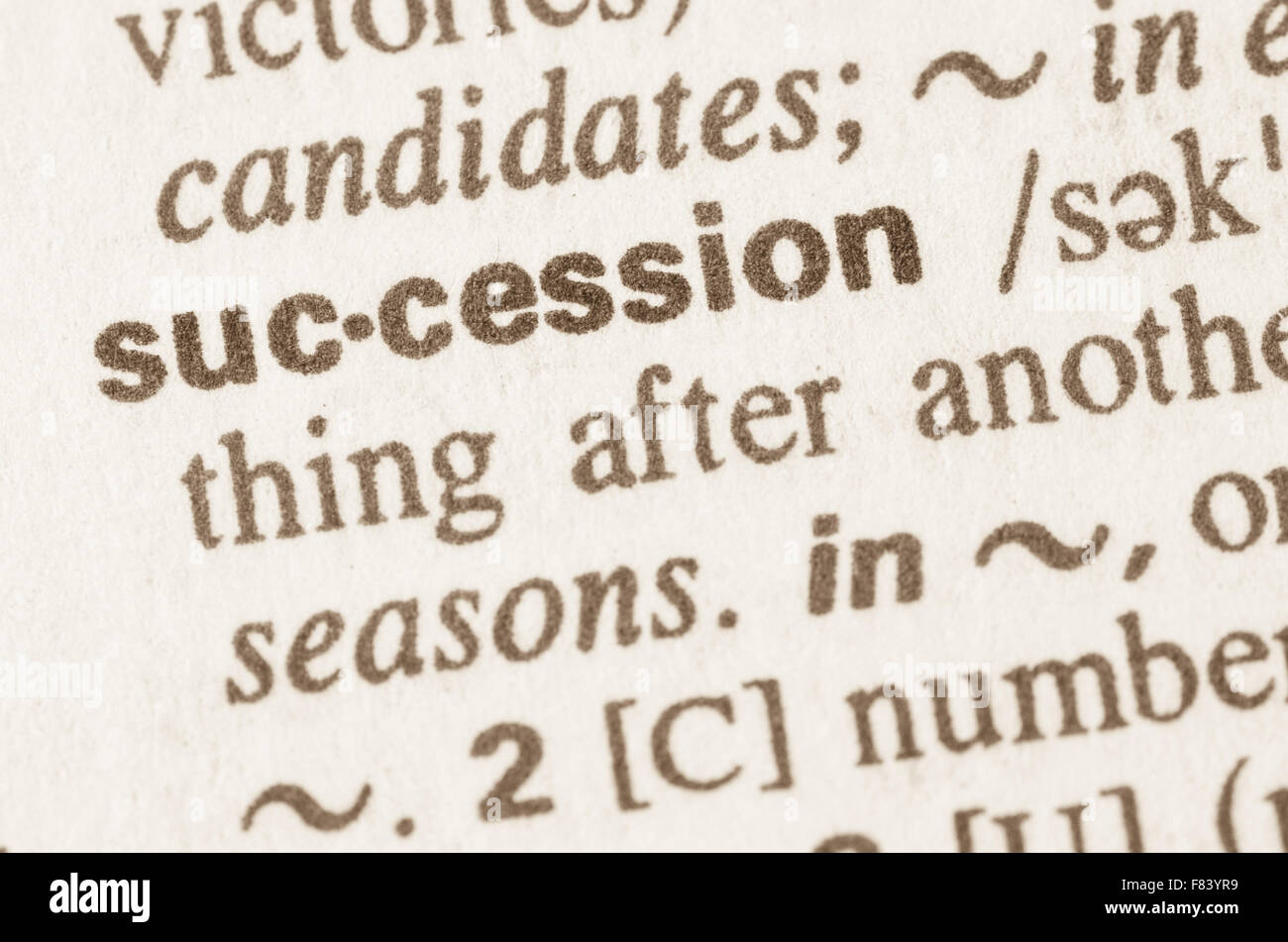 Succession concept hi-res stock photography and images - Alamy