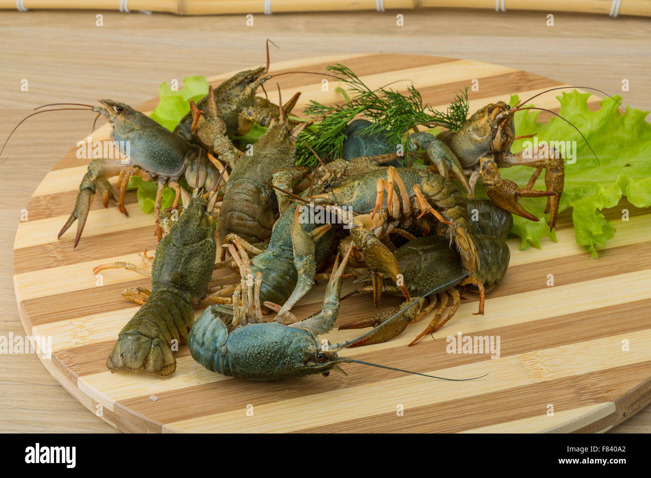 Raw Crayfish in the bowl with dill Stock Photo - Alamy