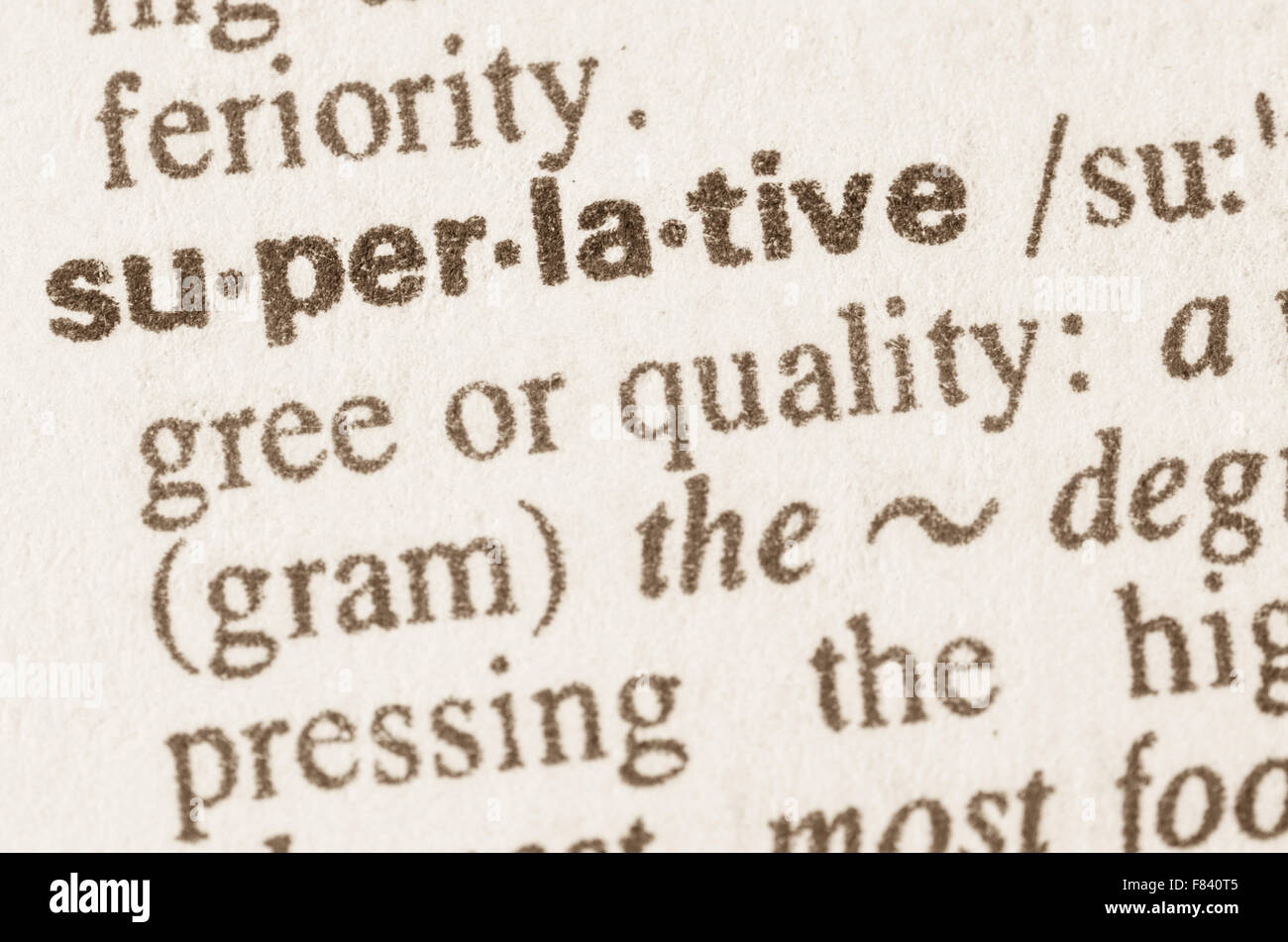 Superlative hi-res stock photography and images - Alamy