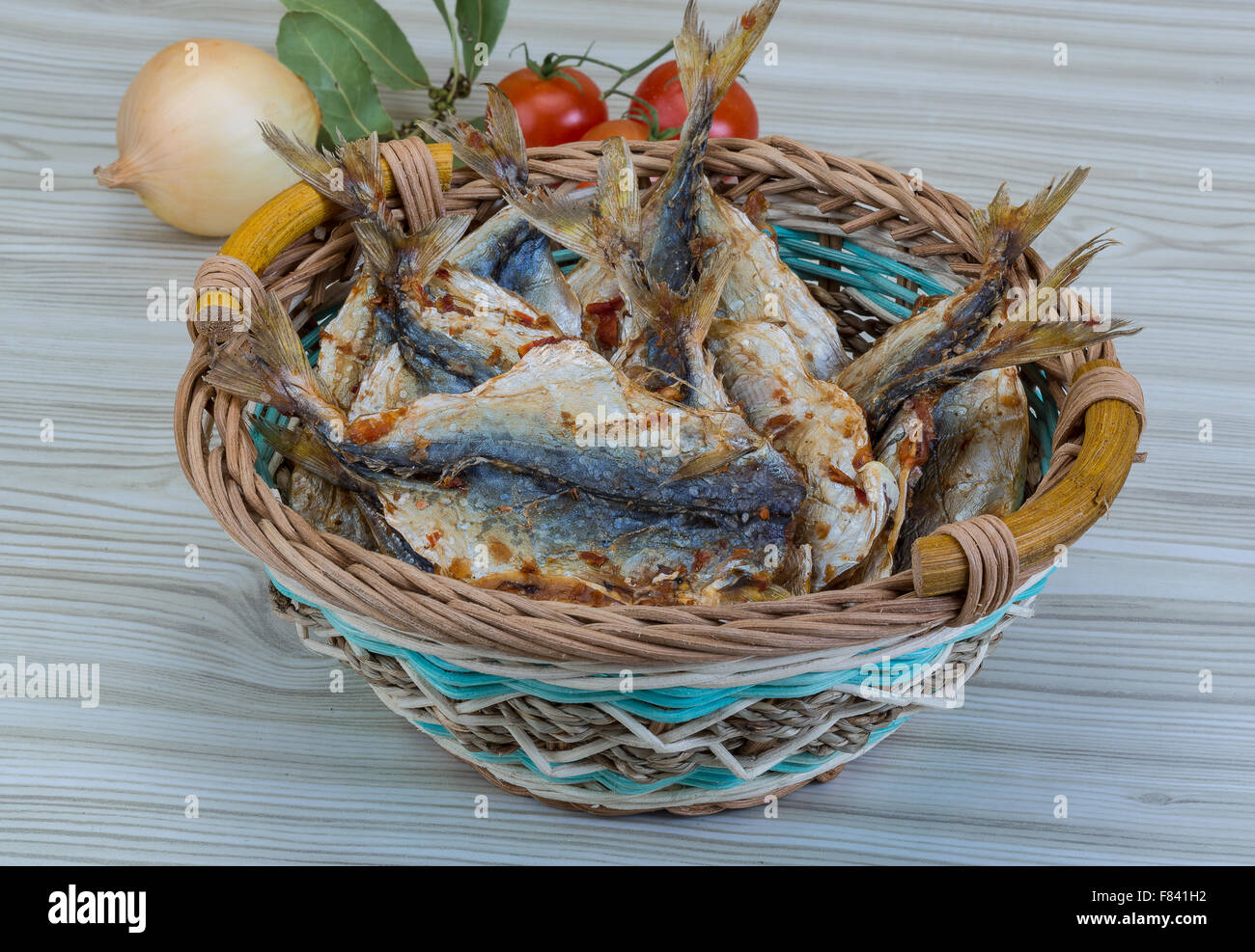 Dry salted fish - soft traditional snack for beer Stock Photo - Alamy