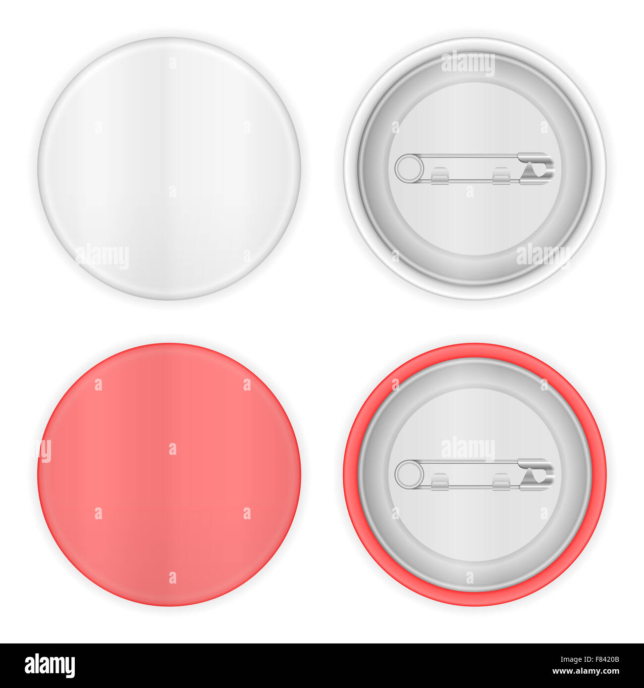 Blank badge set on a white background Stock Photo - Alamy