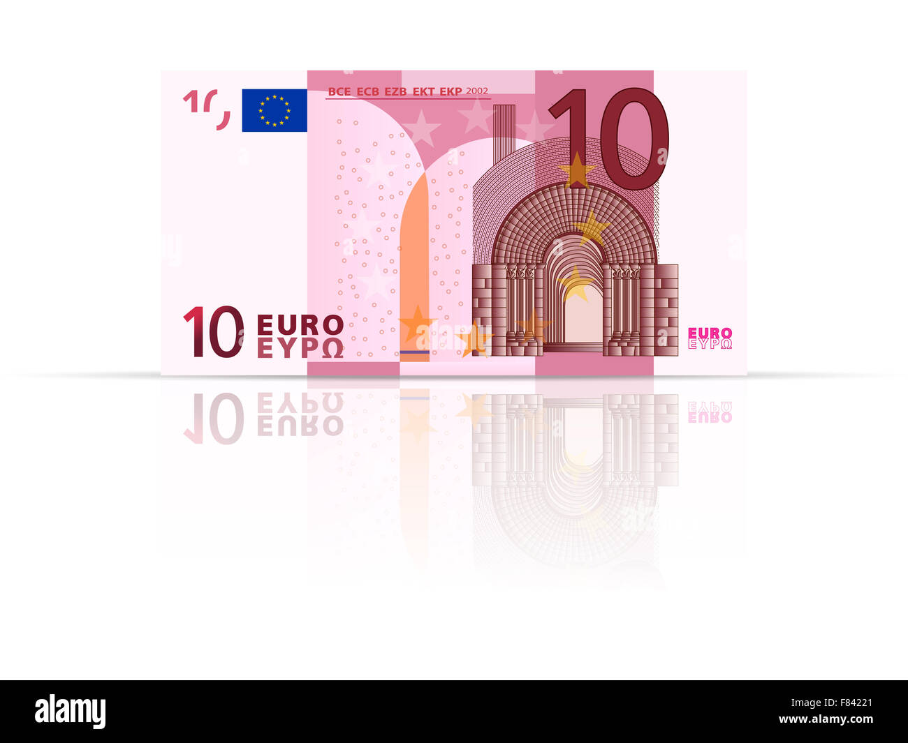 Ten euro banknote on a white background Stock Photo - Alamy