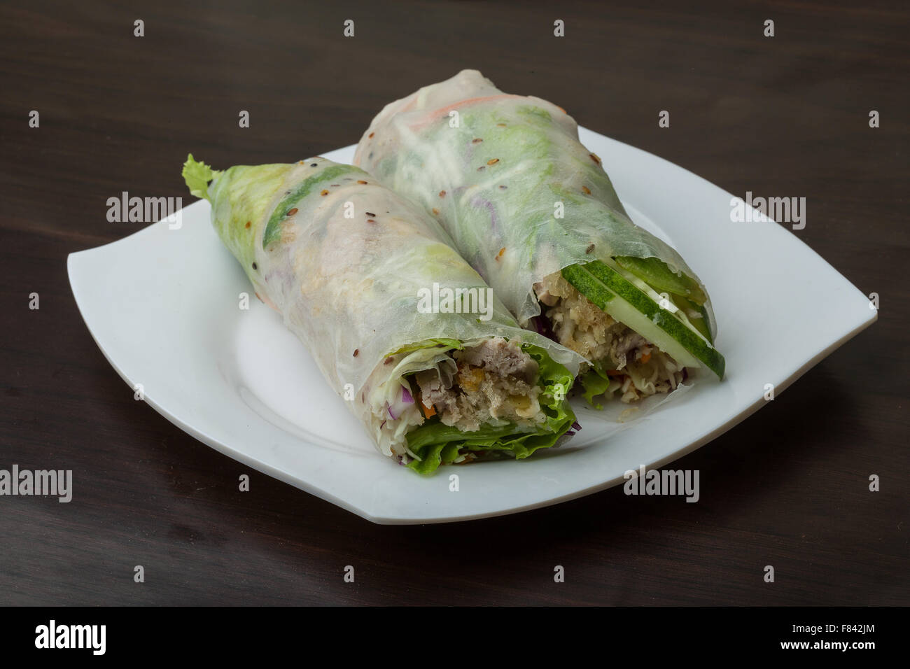 Vietnamese spring roll with pork, shrimp and vegetables Stock Photo - Alamy