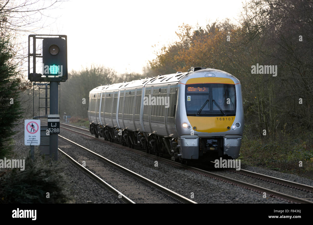 A Chiltern Railways class 168 train at Lapworth, Warwickshire, UK Stock ...