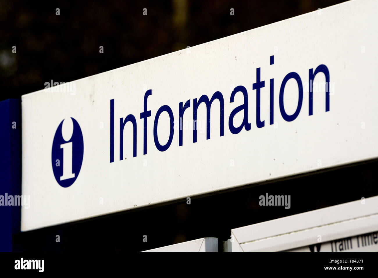 Information sign, Lapworth railway station, Warwickshire, UK Stock ...