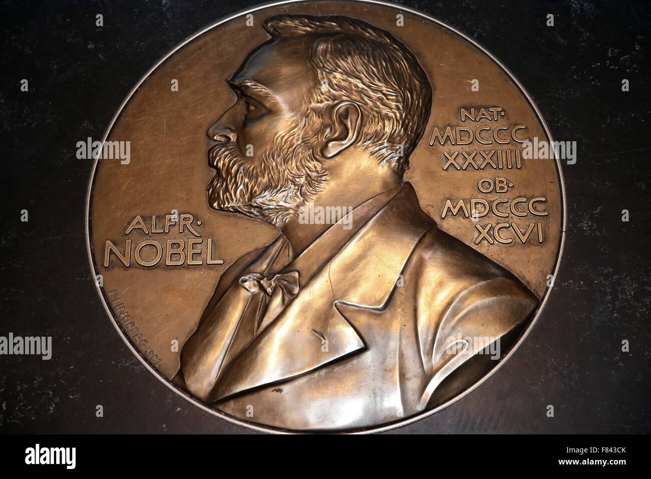 Stockholm, Alfred Nobel at Nobel museum in downtown Stockholm. 10th Dec ...