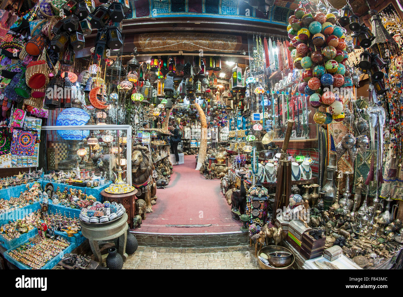 Curios for sale in the Mutrah souk in Muscat, the capital of the ...
