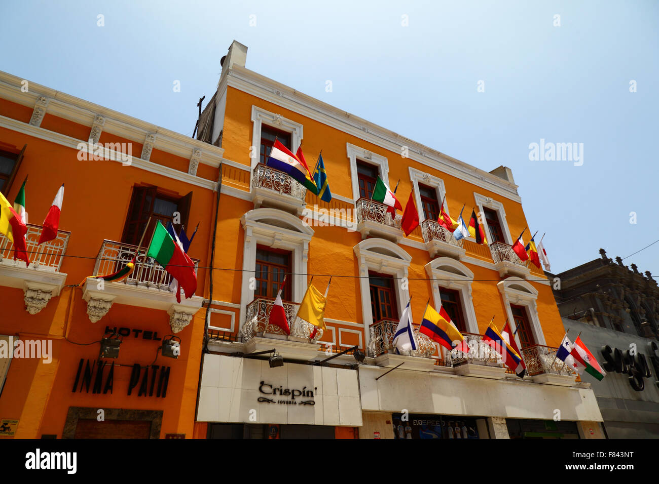 Inka Path Hotel in Jiron Union, central Lima, Peru Stock Photo - Alamy