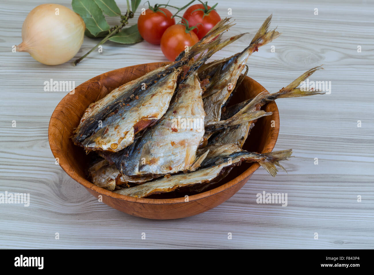 Dry salted fish - soft traditional snack for beer Stock Photo - Alamy
