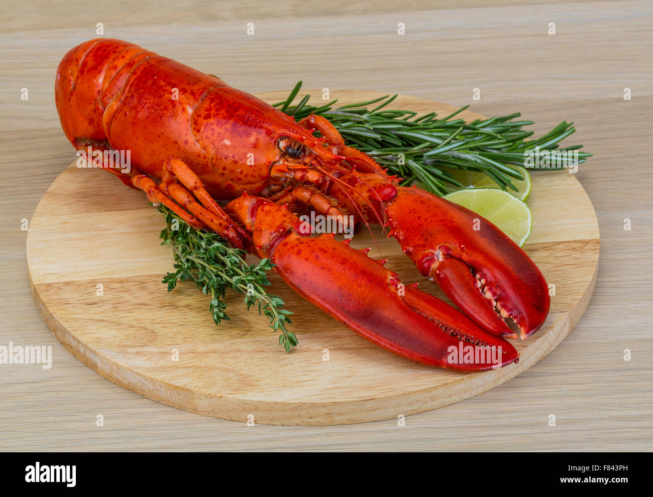 Red boiled lobster with thyme and rosemary Stock Photo - Alamy
