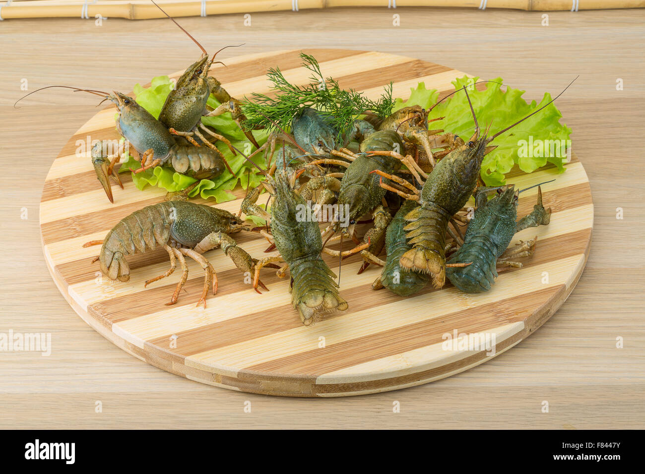 Raw Crayfish in the bowl with dill Stock Photo - Alamy
