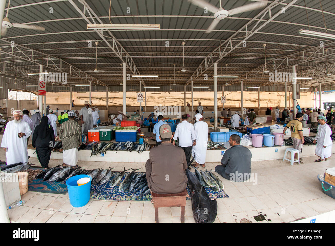 The Mutrah fish market in Muscat, the capital of the Sultanate of Oman ...