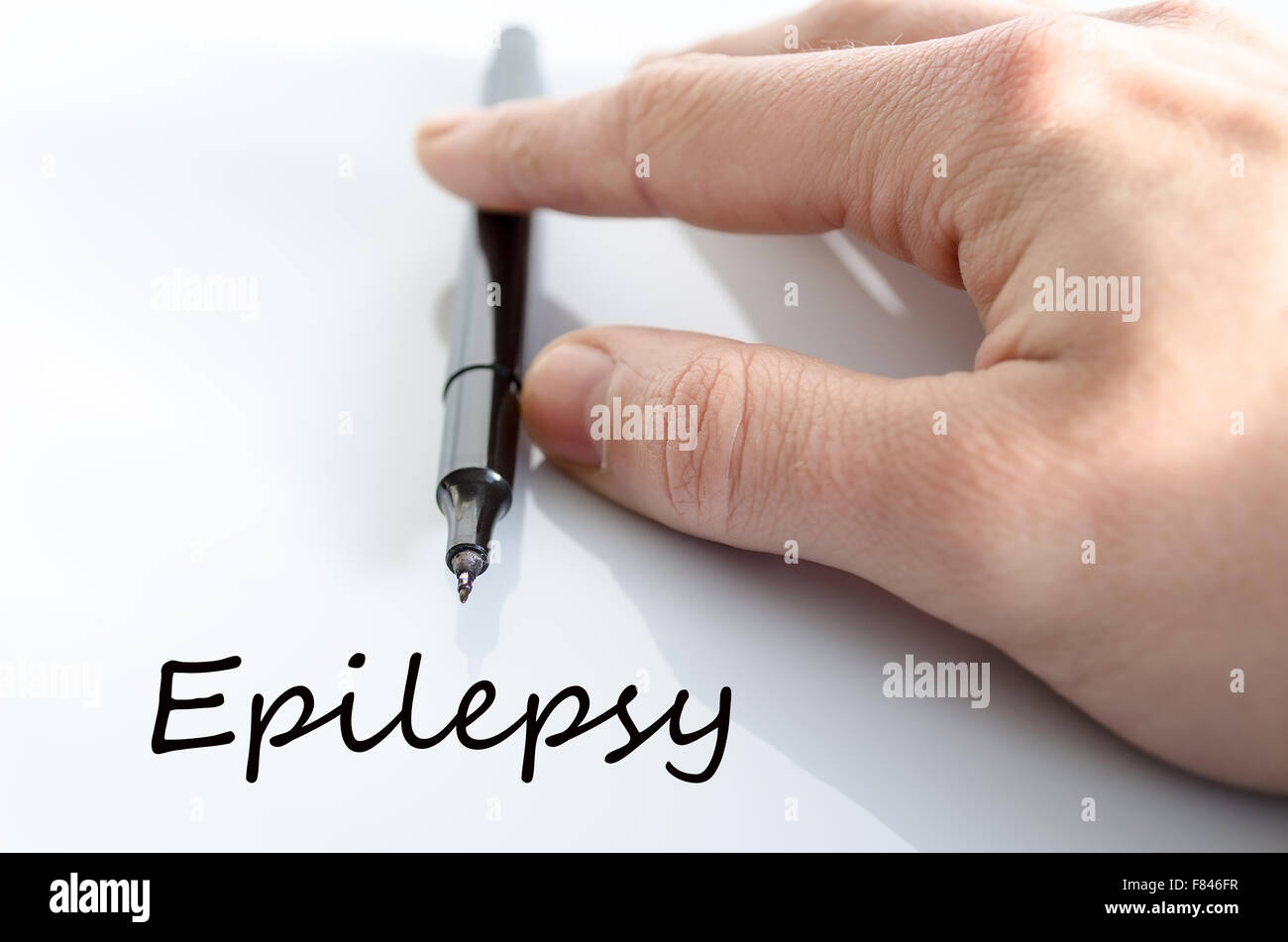 Epilepsy text concept isolated over white background Stock Photo - Alamy