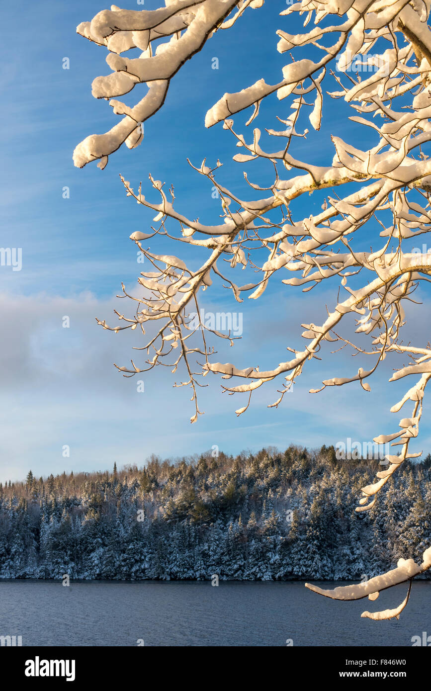 River first snow blue sky hi-res stock photography and images - Alamy