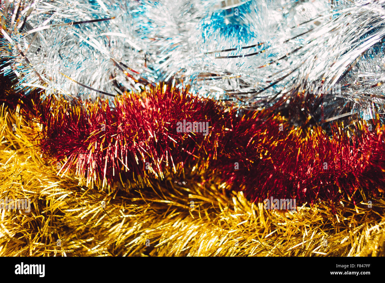 Gold silver tinsel hi-res stock photography and images - Alamy