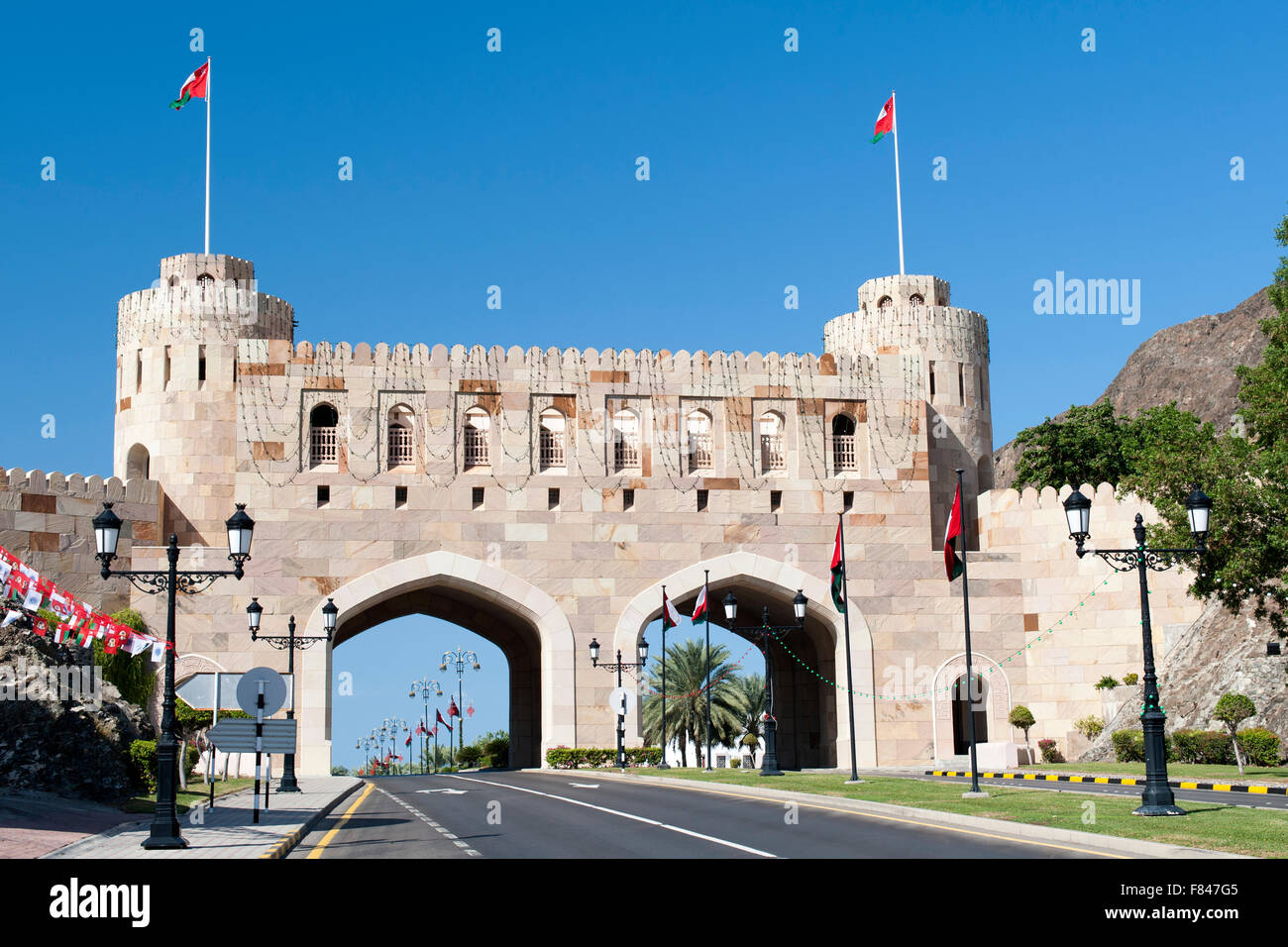 Muscat gate in Old Muscat which is a district in Muscat, the capital of ...