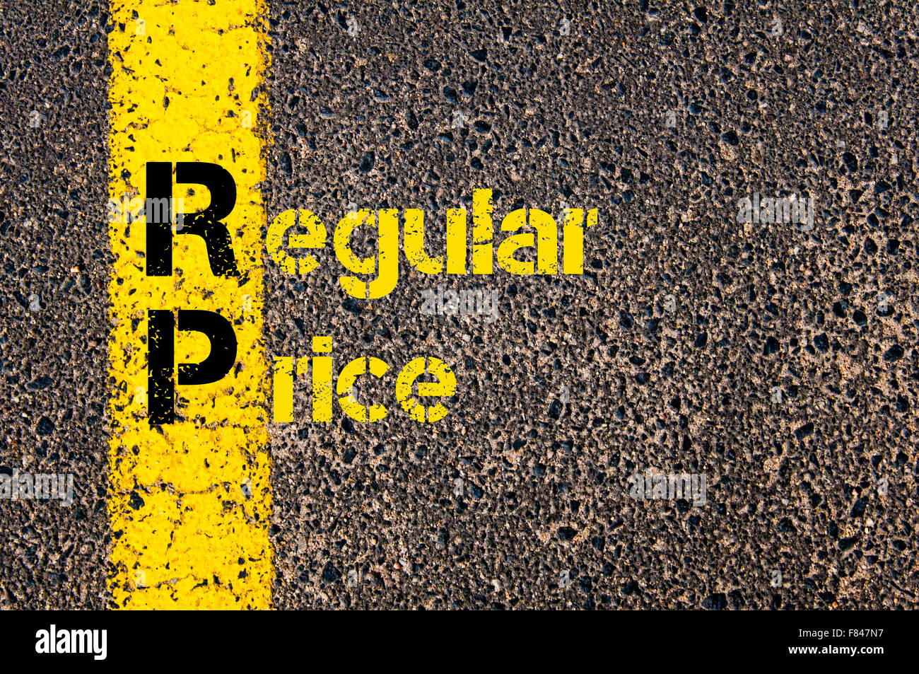 Concept image of Accounting Business Acronym RP Regular Price written ...