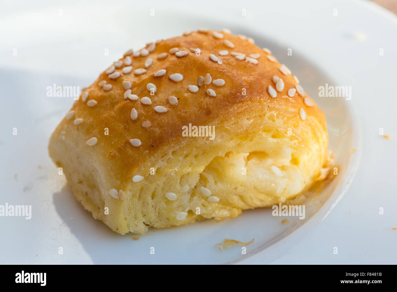 Fresh baked sweet bun in the bowl Stock Photo - Alamy