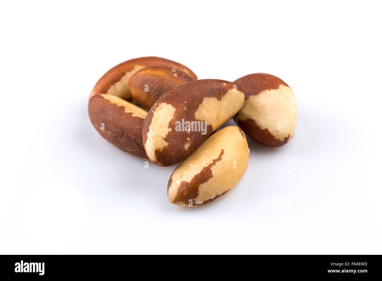 Brazil Nuts Close-up Isolated on White Background Stock Photo - Alamy