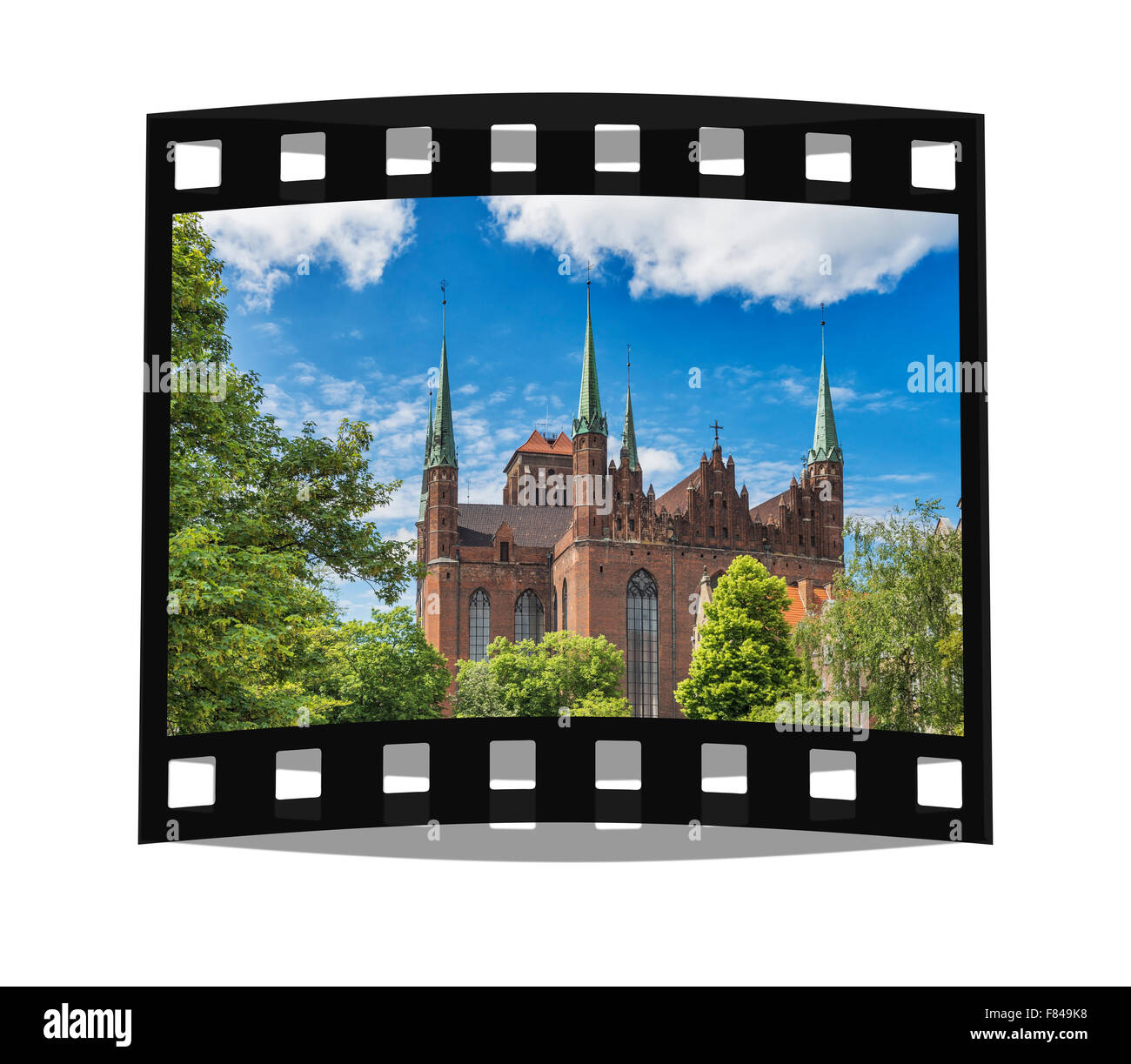 Historic brick church gothic Cut Out Stock Images & Pictures - Alamy