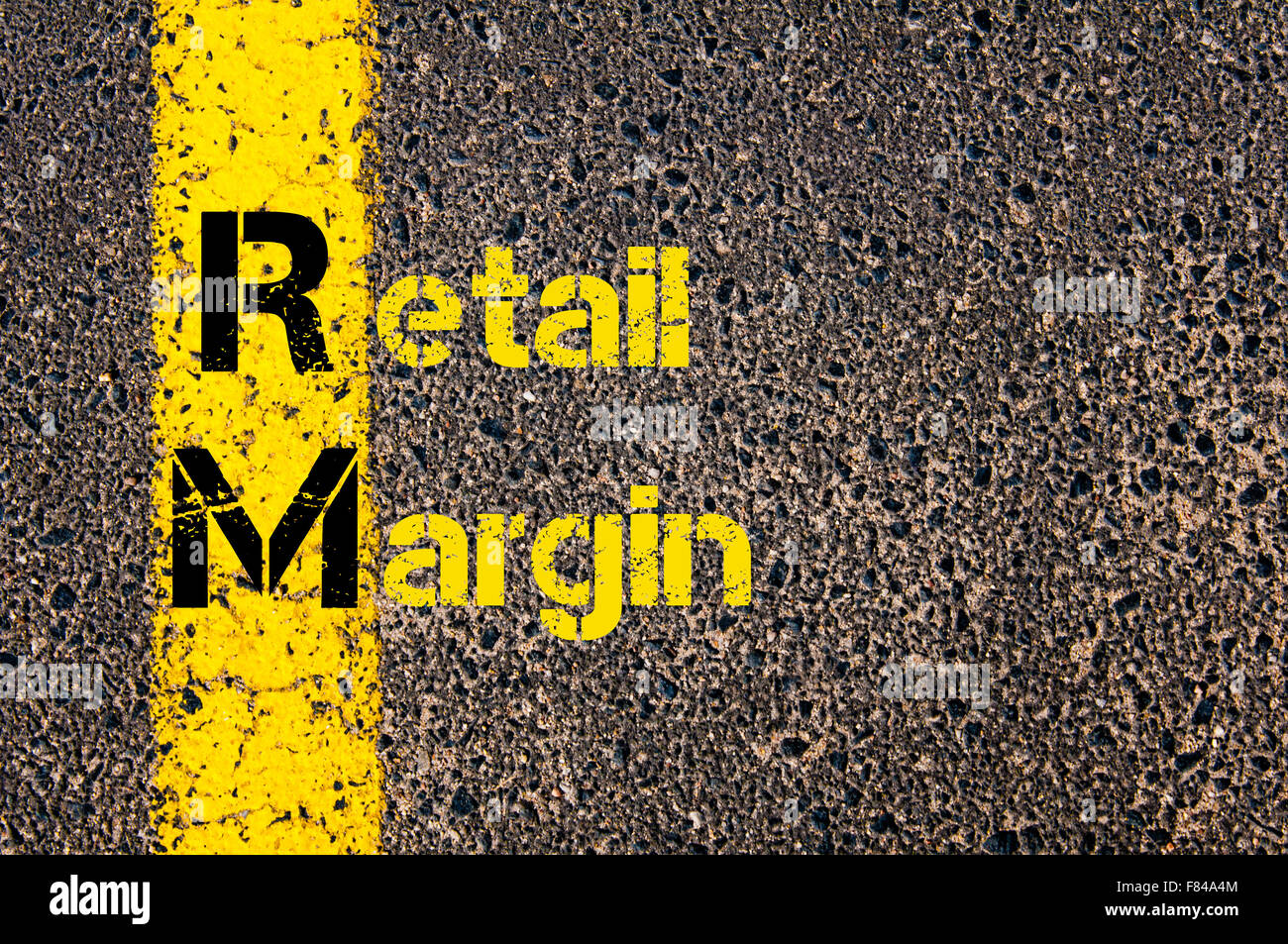 Concept image of Accounting Business Acronym RM Retail Margin written ...