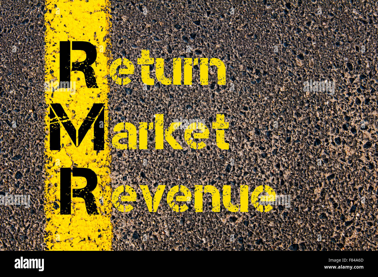 Concept image of Accounting Business Acronym RMR Return Market Revenue ...