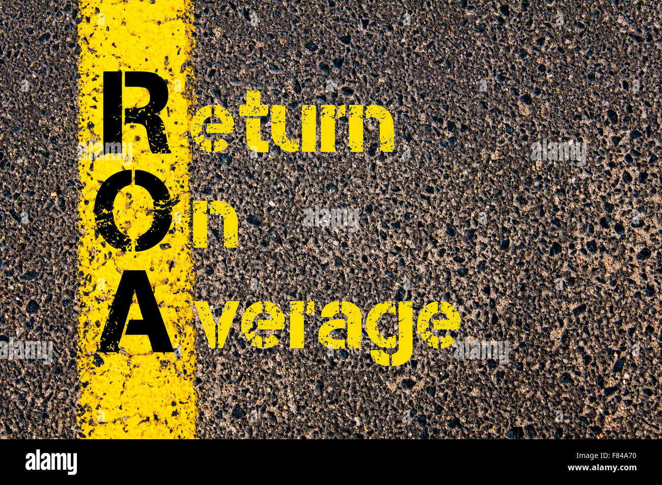 Concept image of Accounting Business Acronym ROA Return On Average ...