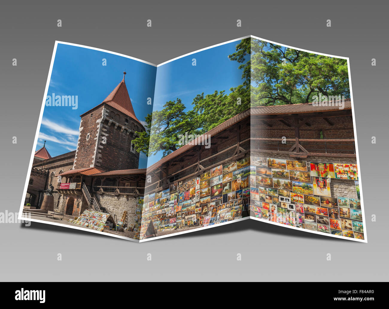 The city wall at the Florian Gate is the only remaining gate of the ...