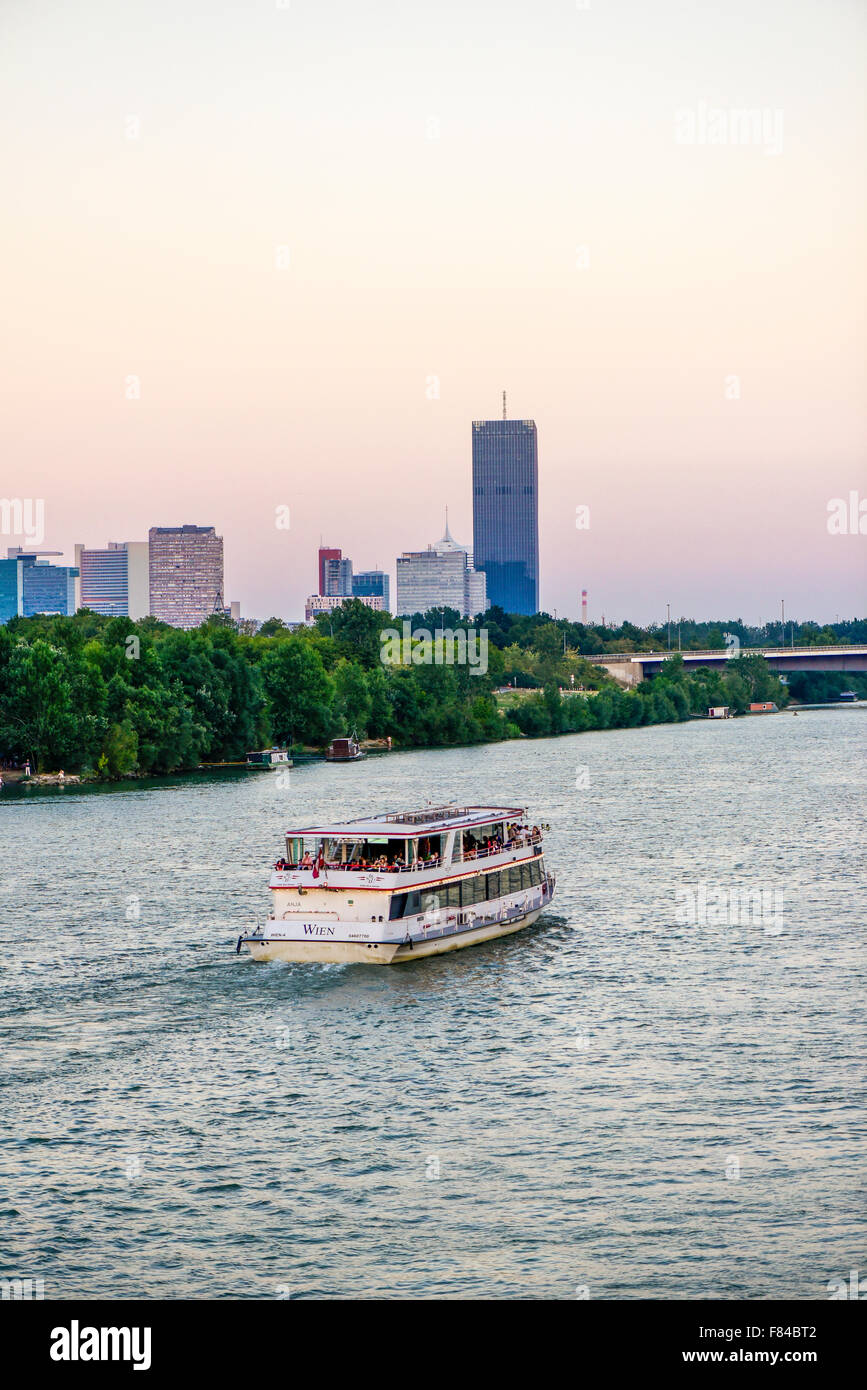 Danube city, river Danube, Vienna, Austria Stock Photo - Alamy