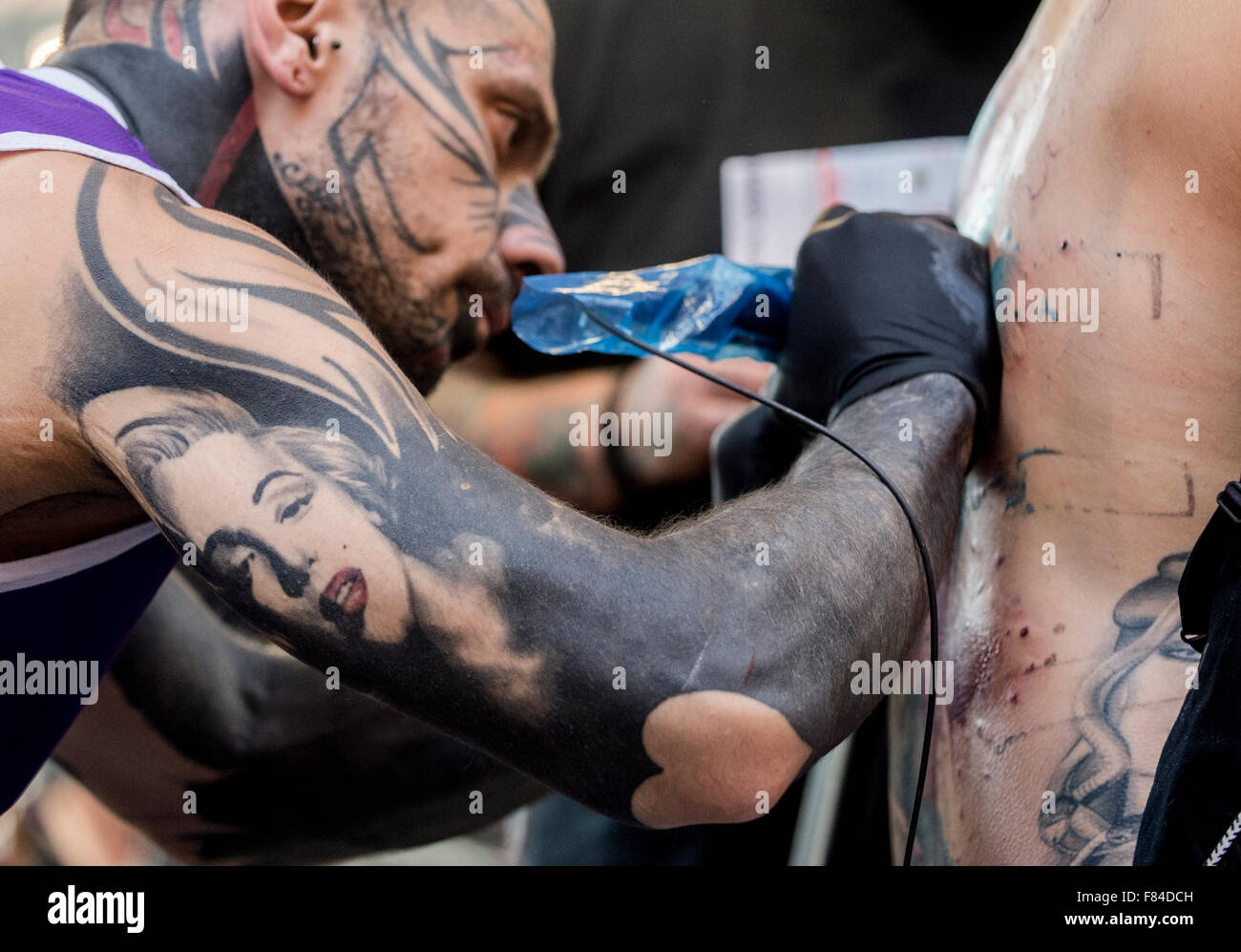 Tattoo artists, models and members of the public attend the 11th annual ...