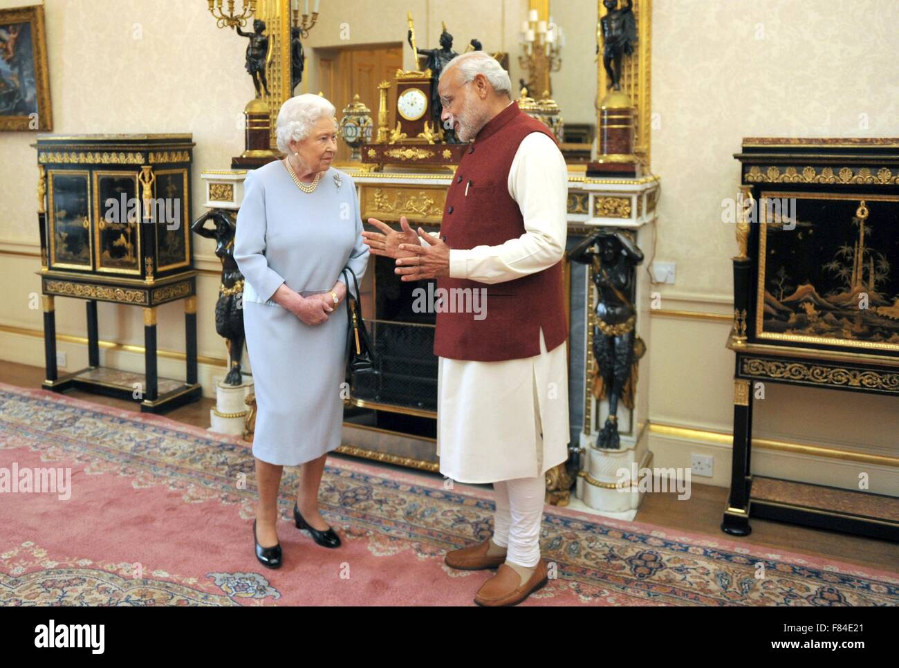 Indian Prime Minister Narendra Modi meets with Her Majesty the Queen ...