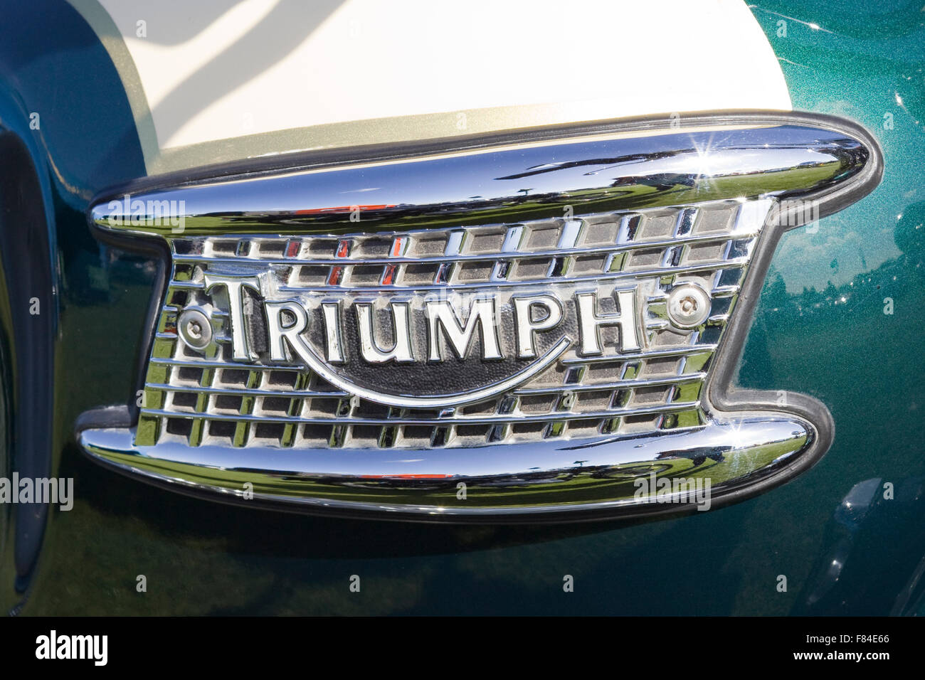 Triumph motorcycle tank badge classic hi-res stock photography and ...