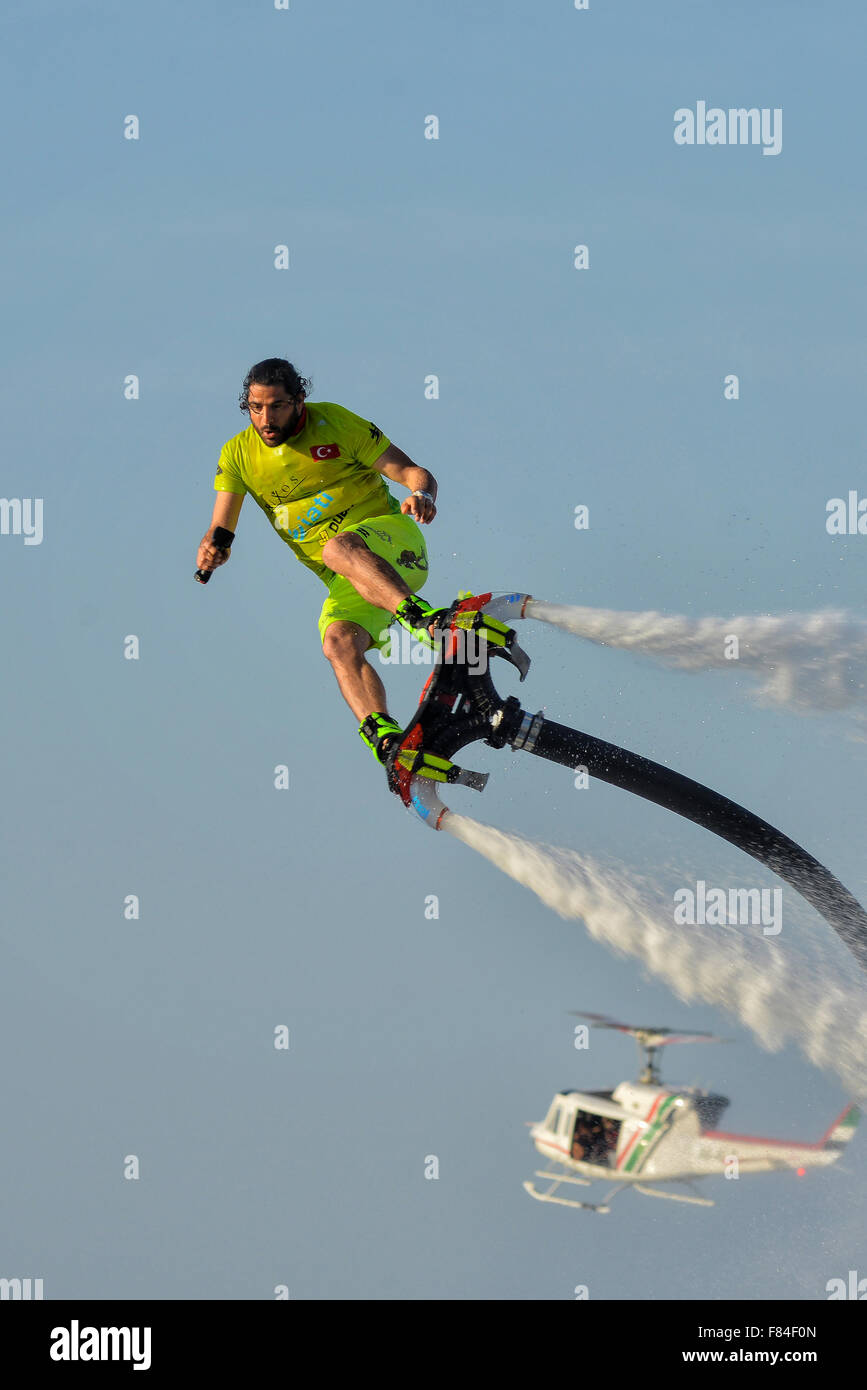 Male Flyboarder in Dubai, UAE Stock Photo - Alamy