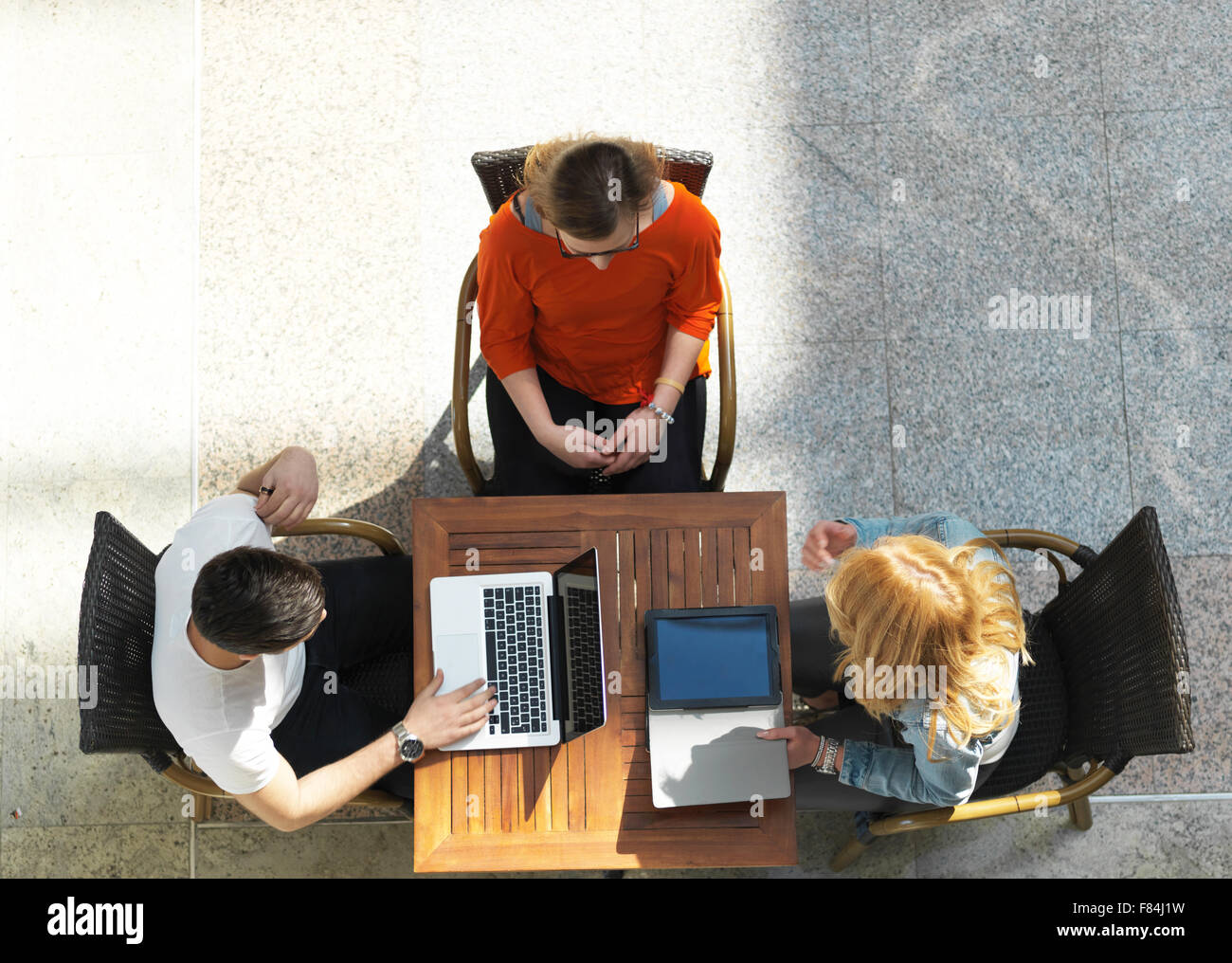 students group working on school project together at modern university ...