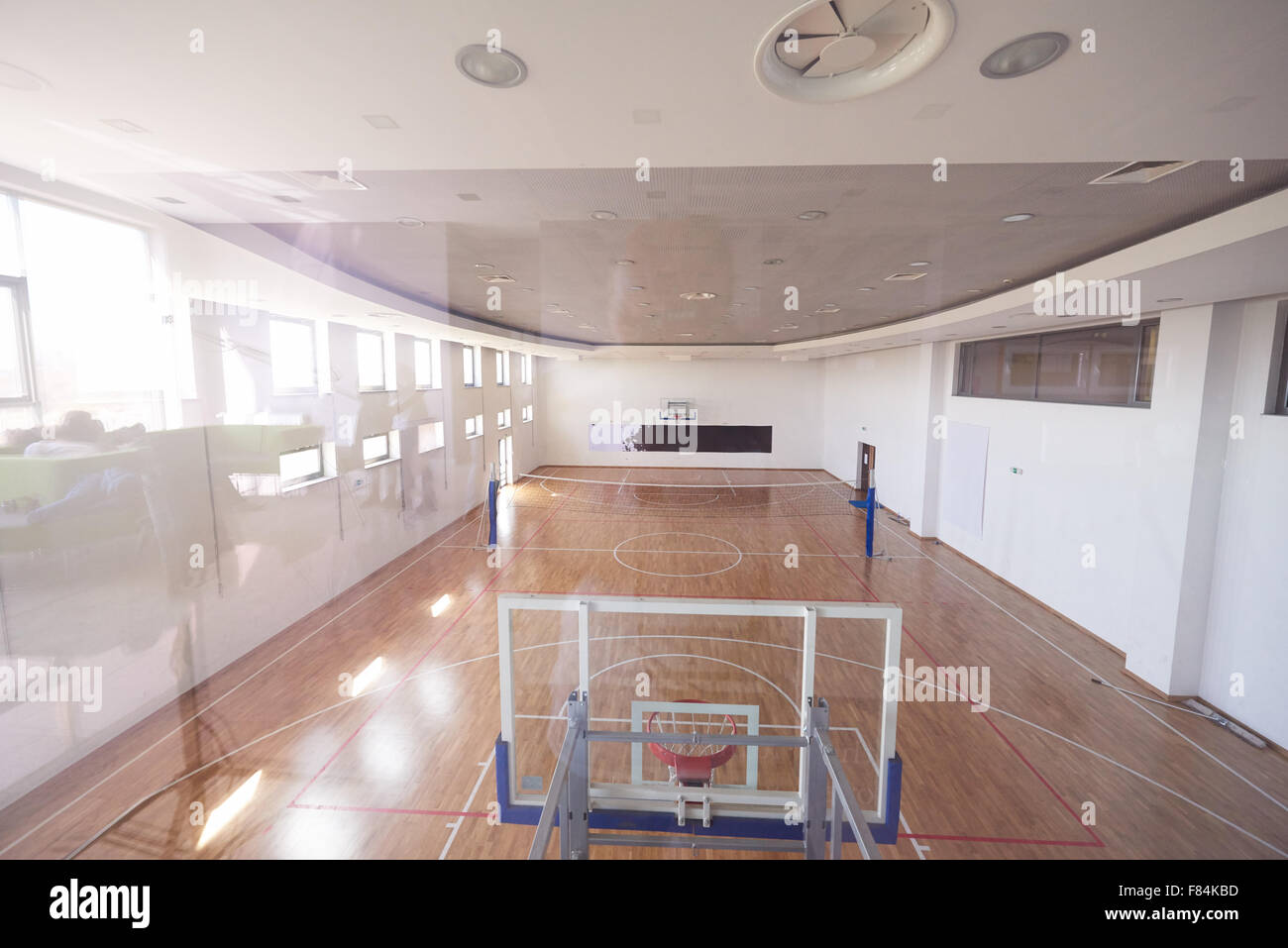 top view of modern shool gym indoor Stock Photo - Alamy