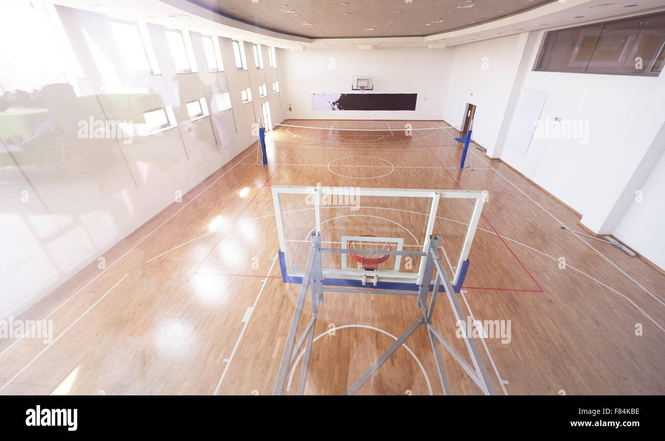 top view of modern shool gym indoor Stock Photo - Alamy