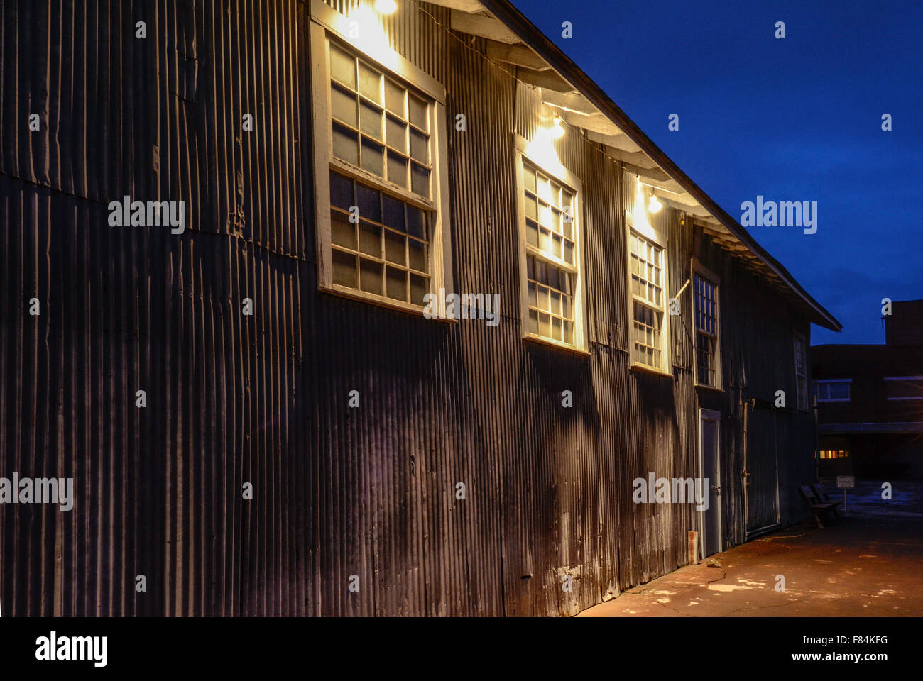 Old Railroad Machine Shop At Twilight At The North Carolina ...