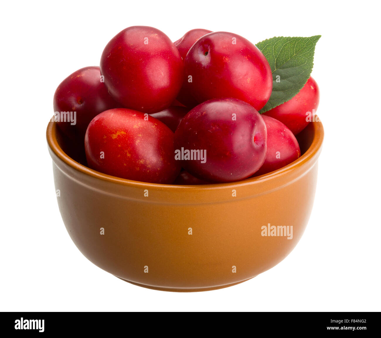 Damson plum isolated on white background Stock Photo - Alamy