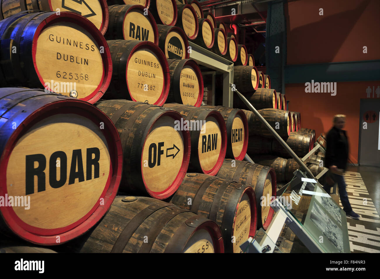 Interior view of the Guinness Storehouse, the museum of Guinness beer ...