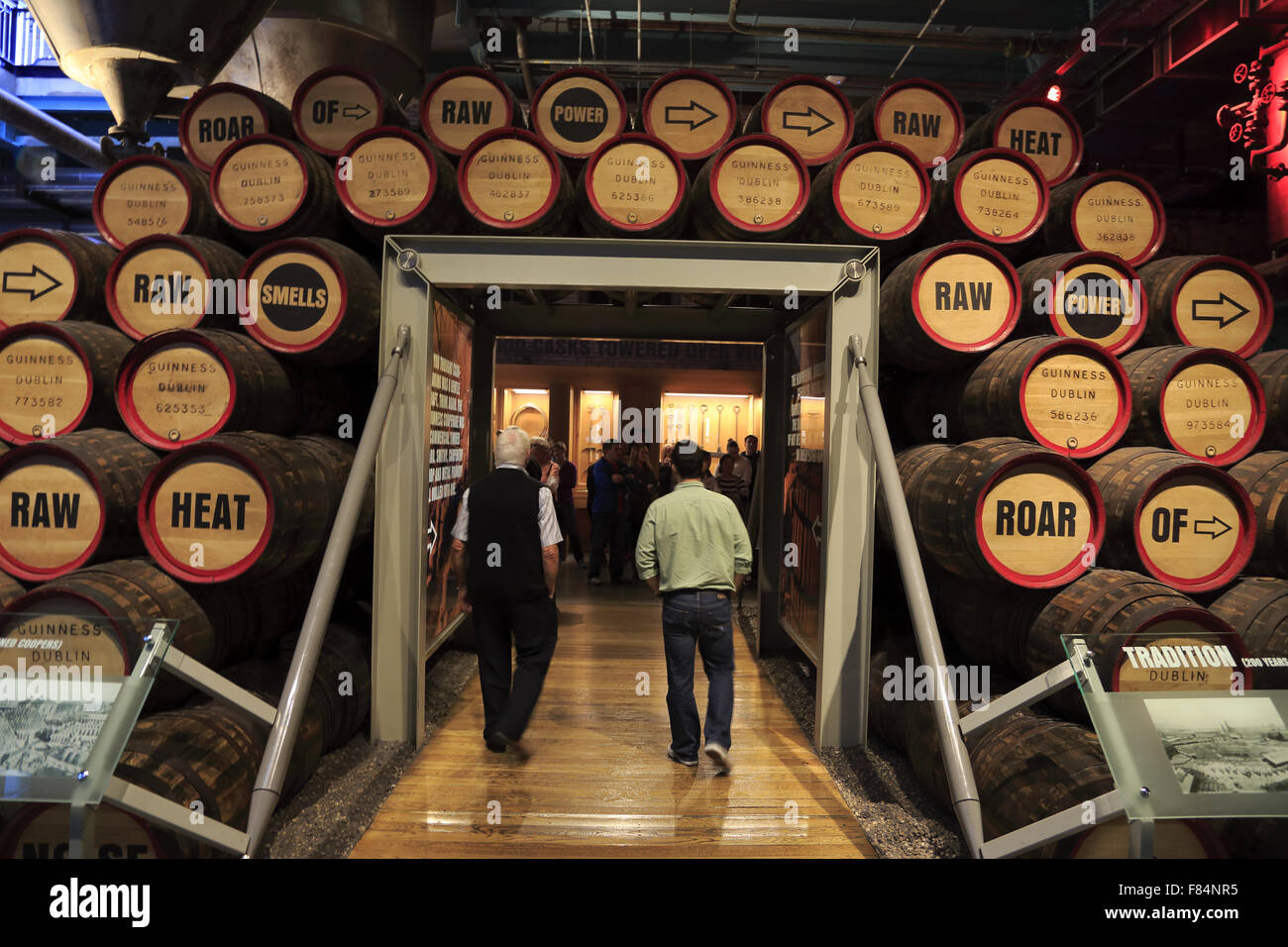 Interior view of the Guinness Storehouse, the museum of Guinness beer ...