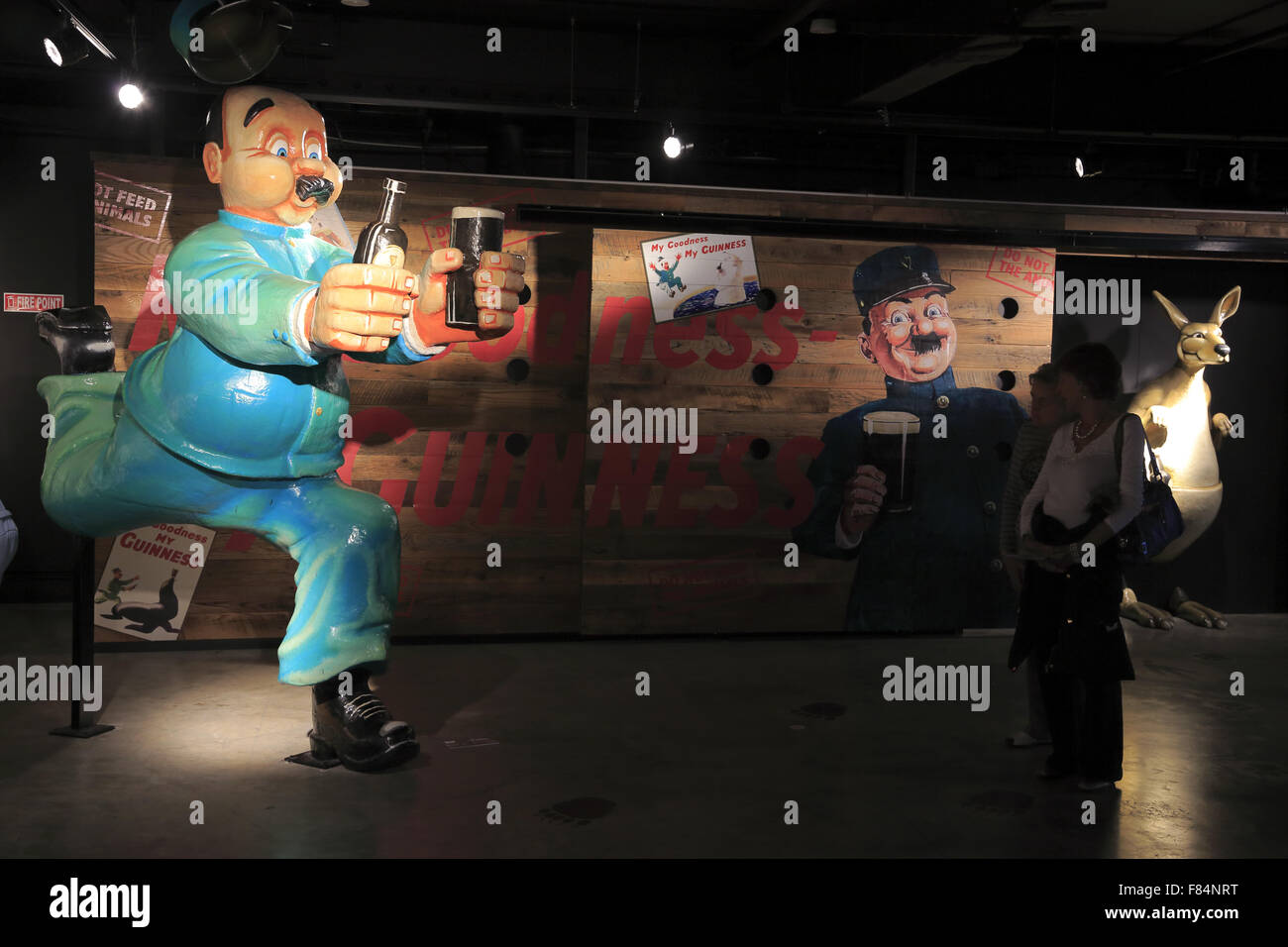 Guinness beer advertising statues display in Guinness Storehouse ...